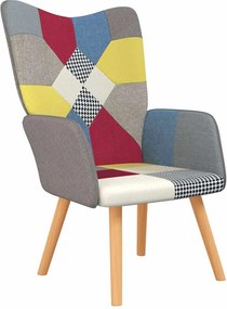 Relaxační křeslo patchwork textil 328183
