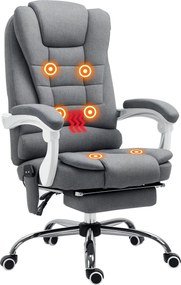 Židle Vinsetto do kanceláře s funkcí masáže, ergonomická kancelářská židle s polohováním a funkcí topení, výškově nastavitelná počítačová židle s opěr