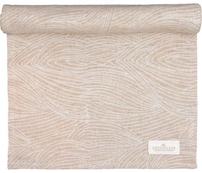 GREEN GATE Bavlněný běhoun Jacquard Wilja Beige 140 x 45 cm, béžová barva, textil