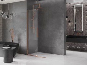 Mexen Velar, posuvné dveře typu Walk-in 70x200 cm, 8mm čiré sklo, růžové zlato, 871-070-000-03-60