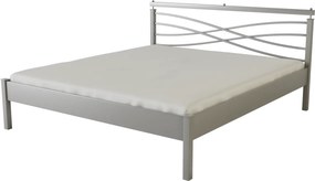 Nábytek ATIKA s.r.o. Kovová postel ANGELETA 180, snížené hlavové čelo Barevne provedení: stříbrná RAL 9006, Rozměr: 180 x 200 cm