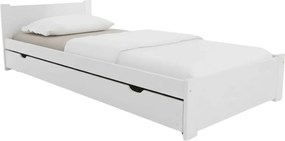 Postel IKAROS 80 x 200 cm, bílá Matrace: Matrace Coco Maxi 20 cm, Rošt: Bez roštu