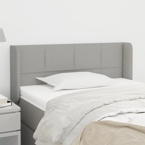 Čelo postele typu ušák světle šedé 103x16x78/88 cm textil 3118758