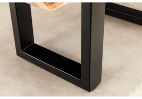 Massive home | Konferenční stolek LIQUID 110 cm akáciové dřevo s modrým epoxidovým páskem
