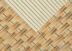 Breno Koupelnová pěnová předložka SOFTY-TEX 79913.8 proutí, šíře 130 cm, Hnědá/Béžová