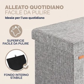 Casaria Skládací úložná lavice 80×40 cm – šedá, MDF