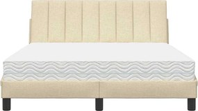 Postel s matrací Hanko krémová 140 x 200 cm textil 3310536
