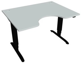 Hobis Motion Elektr. nastavitelný stůl 120x90 - HOBIS ERGO MOTION MSE 3 1200 Dekor stolové desky: šedá, Barva kovové podnože: černá