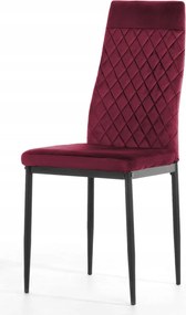 Čalouněná židle Valva Caro Velvet Burgundy Lugano