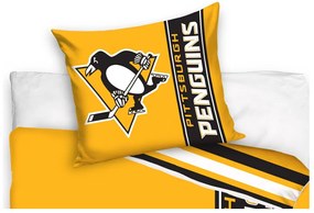 TipTrade Bavlněné povlečení 140x200 + 70x90 cm - NHL Pittsburgh Penguins Belt