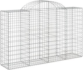 Klenuté gabionové koše 10ks 200x50x120/140cm pozinkované železo 3146349