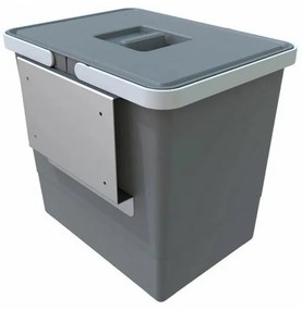 Vestavný odpadkový koš na dvířka 15 l, šedá