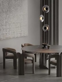LED stmívatelný černo-šedý moderní lustr Skia 169