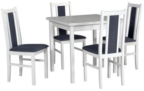 Drewmix jídelní stůl MAX 9 deska stolu ořech, nohy stolu bílá