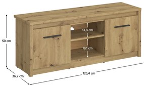 Kondela TV stolek 2D/125, dub artisan, AIRON