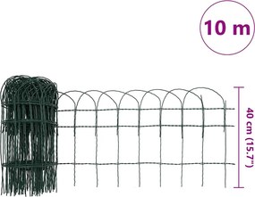 Zahradní plot práškované železo 10 x 0,4 m 141071