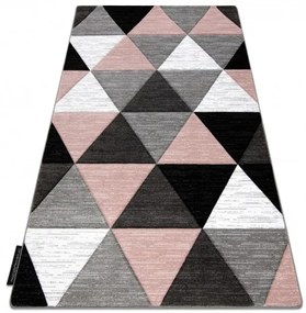 Kusový koberec ALTER Rino trojúhelníky růžový