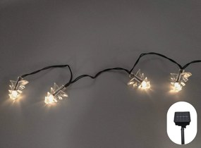 Solární vánoční řetěz s vánočními stromečky, teplá bílá, 40 LED, 5m