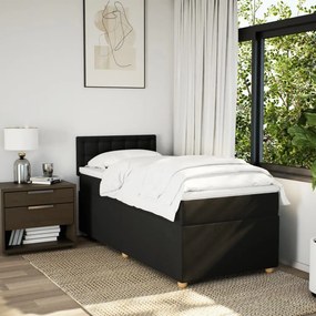 Box spring postel s matrací černá 90x190 cm textil 3286551
