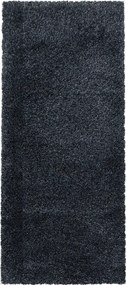 Antracitový běhoun 80x250 cm Fluffy – Ayyildiz Carpets