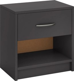 Costway Noční stolek se zásuvkou Malý s otevřenou přihrádkou světle šedá +