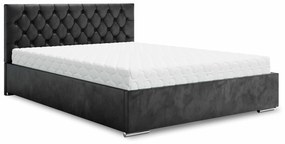 Manželská postel 160 cm Danita (černá) (s roštem a úložným prostorem). 1046851