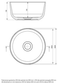 Deante CDJ_6U2S - Umyvadlo na desku JASMIN pr. 28 cm keramika/bílá
