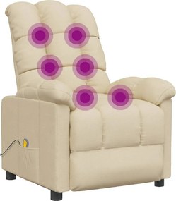 Masážní křeslo krémové textil 289815