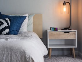 Verk Group DIGITÁLNÍ BUDÍK ELEKTRONICKÝ TEPLOMĚR BAREVNÝ BUDÍK DATUM SNOOZE