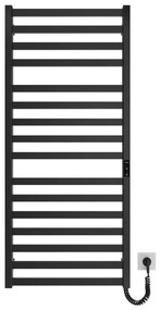 Mario-Radiators Koupelnový žebříkový radiátor HF OXFORD 255W/230V 117x53 cm černá 6.1.0203.06.BM