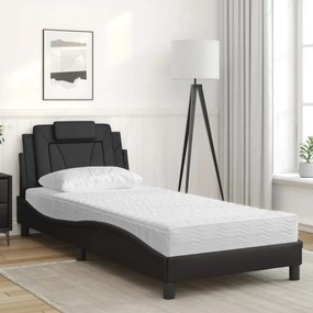 Postel Viana s matrací černá 90 x 190 cm umělá kůže 3208761