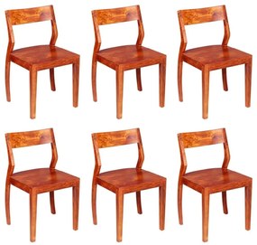 Petromila Jídelní židle 6 ks masivní akáciové dřevo sheesham