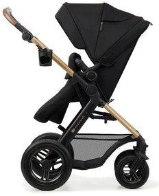 KINDERKRAFT-Kombinovaný kočárek 3v1 MOOV 2 AIR Pure black + autosedačka MINK PRO