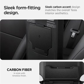 Spigen Center Console Organizer Hidden Storage Box Tesla Model 3 (2024) černý