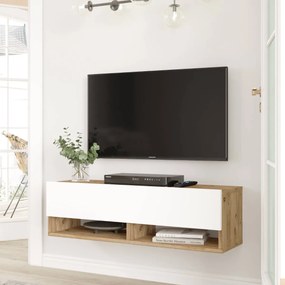 IMAVERE závěsný TV stolek, barva borovice + bílá