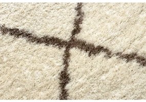 koberec FLUFFY 2373 kruhový shaggy laťková mříž krém / béžový velikost kruh 160 cm | krásné koberce cz