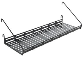 Černá kovová komponenta - police 43x15 cm Mural – Metaltex