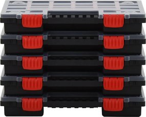 Organizéry na součástky 5 ks 34,5 x 25 x 5 cm polypropylen 152094