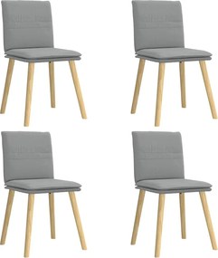 Jídelní židle 4 ks světle šedé textil 3315355