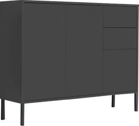XXXLutz KOMODA, antracitová, 105,5/86/33 cm MID.YOU - Komody na nožičkách - 001067012701