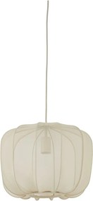 Krémové závěsné svítidlo s textilním stínidlem ø 12 cm Plumeria – Light &amp; Living
