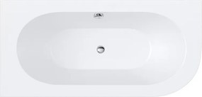 BPS-koupelny Akrylátová asymetrická vana s krycím panelem HYD-EBI140L 140x75 cm LEVÁ, bílá