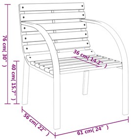 vidaXL Marketos Zahradní židle 2 ks šedé dřevo