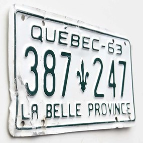 Kanadská SPZ Quebec 1963 La Belle 387-247