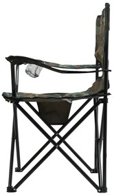 Cattara 13450 Kempingová skládací židle Bari, army, 49 x 39 x 84 cm