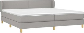 Box spring postel s matrací světle šedá 200 x 200 cm textil 3126669