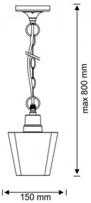 Venkovní lustr GIZA 1xE27/10W/230V IP44