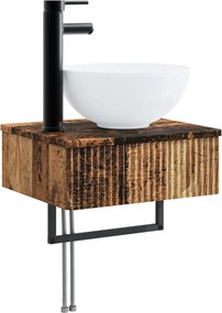 Sada koupelnového nábytku 3 ks Staré dřevo 33 x 34,5 x 160 cm 3406051