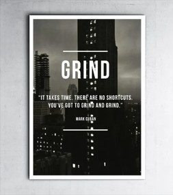 Pixada Grind - Motivační obraz Velikost: B2 - 50x70 cm, Volba rámu: s bílým rámem