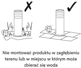 Venkovní lampa RINO 1xE27/12W/230V IP54 74 cm černá